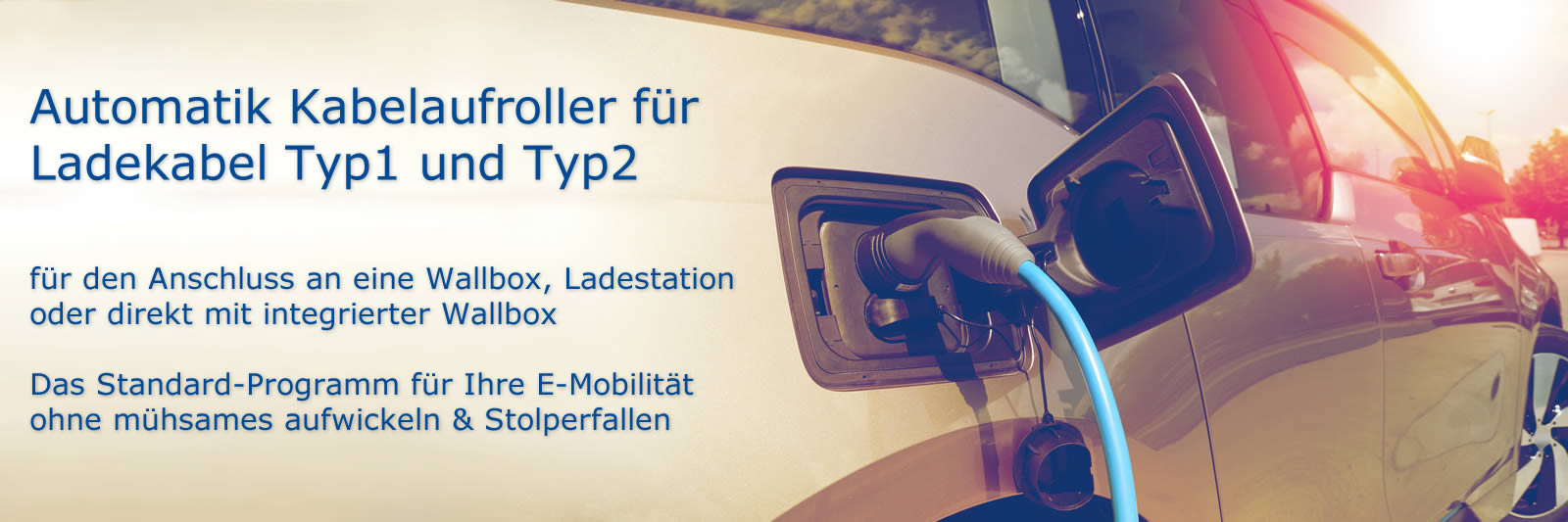 Kabelaufroller für Elektroautos - eMobility von Brinkmann
